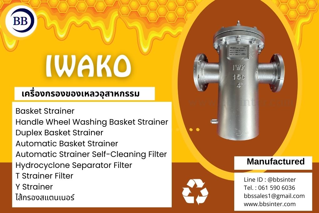 Basket Strainer IWAKO หรือที่เรียกว่า "ตะแกรงกรองแบบตะกร้า"